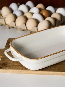 Sinsay - Keramická zapékací mísa - krémová