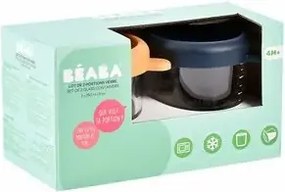 Beaba Kelímky na jídlo skleněné 2x 250 ml Blue Orange