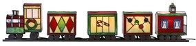 Stolní barevná Tiffany lampa Train - 100*9*20 cm E14/max 5*7W