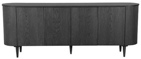 LABEL51 dřevěný příborník OLIVA černý 85x220 cm ME-70.060