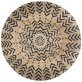 Kulatý jutový dekorativní koberec 120 cm I