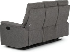 Sedací souprava, polohovací, šedá, látka, ASD-C5980 GREY2