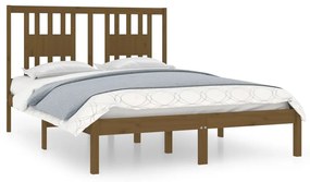 Rám postele medově hnědý masivní dřevo 120x190 cm Small Double,  3104036 HangarStore.cz