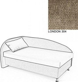 Dřevona - Elitte Čalouněná postel AVA NAVI, s úložným prostorem, 120x200, levá, LONDON 304