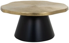 Zlato černý kovový konferenční stolek Richmond Sassy 73 cm