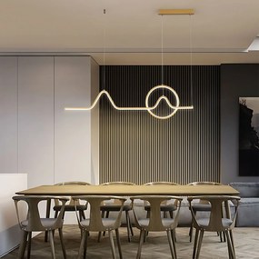 Toolight Závěsné LED osvětlení E6 LHJ022-CP 120 cm zlaté