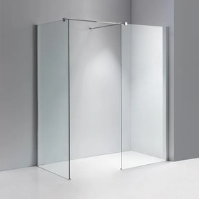 BPS-koupelny 2-dílná sprchová zástěna Walk-in HYD-SH07-D-CR 80x90, chrom/transparent - bez vaničky