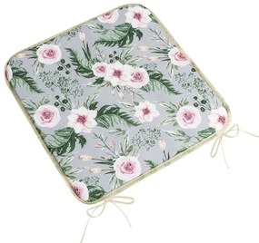 Bellatex Sedák Adéla hladký 40x40 cm Růže Růžová,Šedá,Zelená