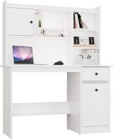 Psací stůl Chester s nástavcem 120 cm bílý