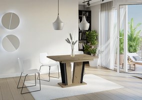 Prospero Rozkládací jídelní stůl DOHA 2 Barva: černý lesk/kámen