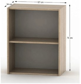 Kondela Nízká policová skříňka, dub sonoma, TEMPO ASISTENT NEW 010