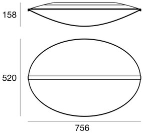 Stilnovo 8167 Diphy_S, stropní svítidlo, 40W LED 3000K stmívatelné, délka 75cm