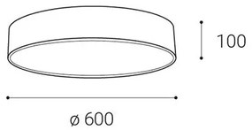 LED2 - LED Stmívatelné stropní svítidlo MONO LED/60W/230V 3000K/4000K černá