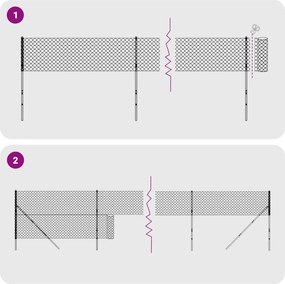 Drátěné pletivo s kotevními hroty zelené 1,4 x 25 m 153931