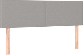 Čelo postele s LED světle šedé 144 x 5 x 78/88 cm textil 3121330