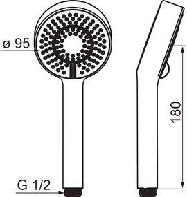 Hansa Basicjet Ruční sprcha 9,5 cm, chrom 44630300