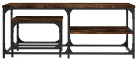 Hnízdové konferenční stolky 2 ks kouřový dub kompozitní dřevo