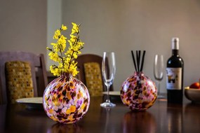 Skleněná olejová lampa SCUTI – Jantarově lososová