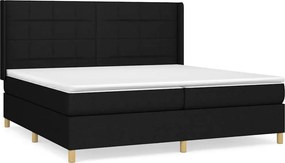 Box spring postel s matrací černá 200x200 cm textil 3132019