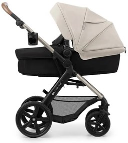 KINDERKRAFT-Kombinovaný kočárek 3v1 MOOV 2 Moonlight grey + autosedačka MINK PRO
