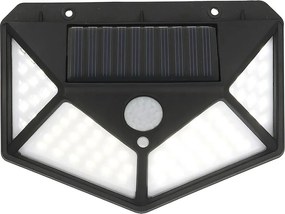 Exteriérové ​​solární nástěnné LED svítidlo Batman, 1x LED 3w, černá, pohybový senzor