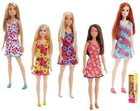 Mattel Barbie v šatech Blondýnka-fialové šaty