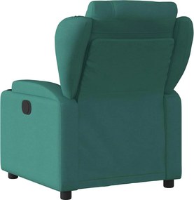 Elektrické polohovací křeslo tmavě zelené textil 3204464