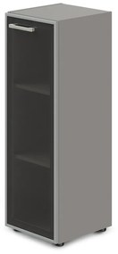 Střední úzká skříň TopOffice Premium, pravá, 39,9 x 40,4 x 119,5 cm, šedá
