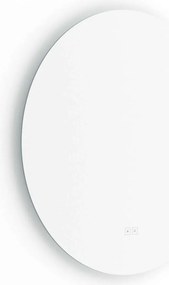 Nimco - Zrcadlo s LED osvětlením, průměr 70 cm, dvěma dotykovými senzory, hliník ZP 51001RVX