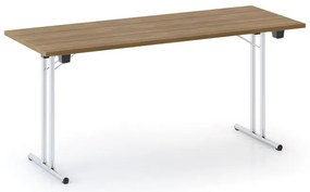 Skládací konferenční stůl FOLDING, 160x80 cm, ořech