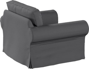Potah na křeslo IKEA Ektorp barva šedá látka pletený vzor