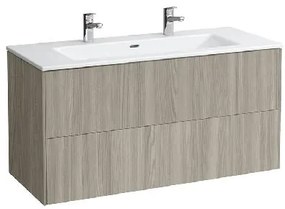 Laufen Pro S - Skříňka s dvojumyvadlem, 1200x500x610 mm, 2 zásuvky, světlý jilm H8649632621071