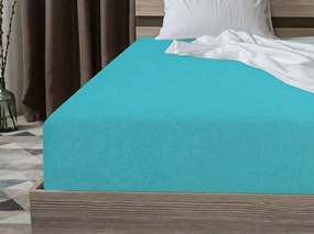 Froté prostěradlo PREMIUM tyrkysové 160x200 cm