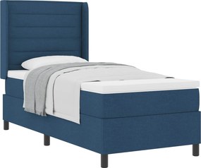 Postel s boxspringem s polštářem Modrá 200 x 90 cm textil 3341566