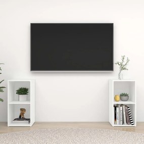 TV skříňky 2 ks bílé 72 x 35 x 36,5 cm kompozitní dřevo 3079898