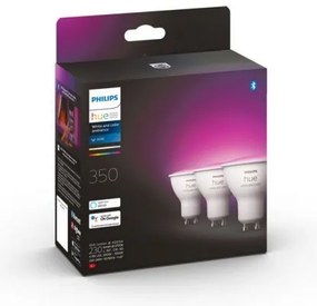 LED žárovka GU10 Philips Hue 3ks 4,3W (50W) White and Color Ambiance (2000-6500K/RGB) stmívatelná