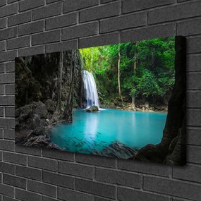 Obraz na plátně Jezero Vodopád Příroda 120x60 cm