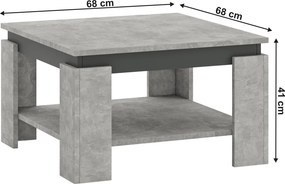 Konferenční stolek, beton/grafit, LEJSY