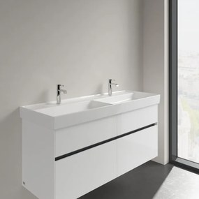 VILLEROY & BOCH Villeroy &amp; Boch COLLARO - Dvojumyvadlo na skříňku, 1300x470x160 mm, bez přepadu, bílá Alpin CeramicPlus 4A34D1R1