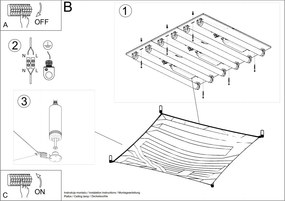 Sollux Lighting Stropní svítidlo LUNA 4 bílé