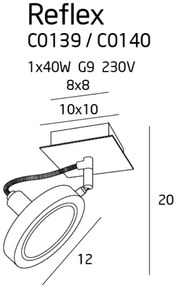 Moderní nástěnné svítidlo MAXlight REFLEX C0139