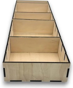 usporadejto.cz Organizér do šuplíku s přepážkami, vložka do zásuvky, dřevěný VASKY, 45,5 x 15 x 6 cm