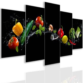 Malvis ® Pětidílný obraz letní zelenina Velikost: 100x50 cm