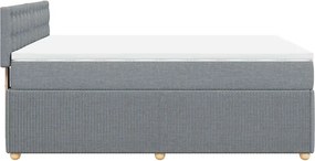 Box spring postel s matrací světle šedá 140 x 200 cm textil 3289793