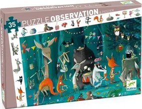 DJECO Puzzle Observation Lesní orchestr / 35 dílků / 61 x 38 cm