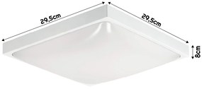 ECO LIGHT LED stropní svítidlo 2xE27 čtvercové bílé