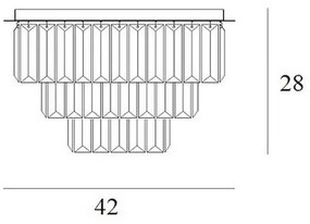 MAXLIGHT C0205 - Stropní svítidlo MONACO 9xG9/40W/230V pr. 42 cm zlatá