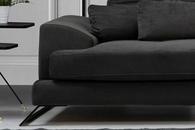 Designová rohová sedačka Heimana 308 cm antracitová - pravá
