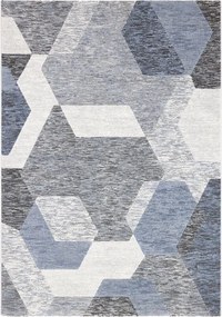 Moderní kusový koberec Ragolle Argentum 63586 6656 Geometrický modrý šedý Rozměr: 240x330 cm