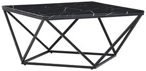 Konferenční stolek s mramorovým efektem černý MALIBU Beliani